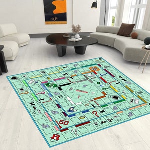 Monopoly Game Rug: Kids Play Mat, Custom Room Decor - Etsy