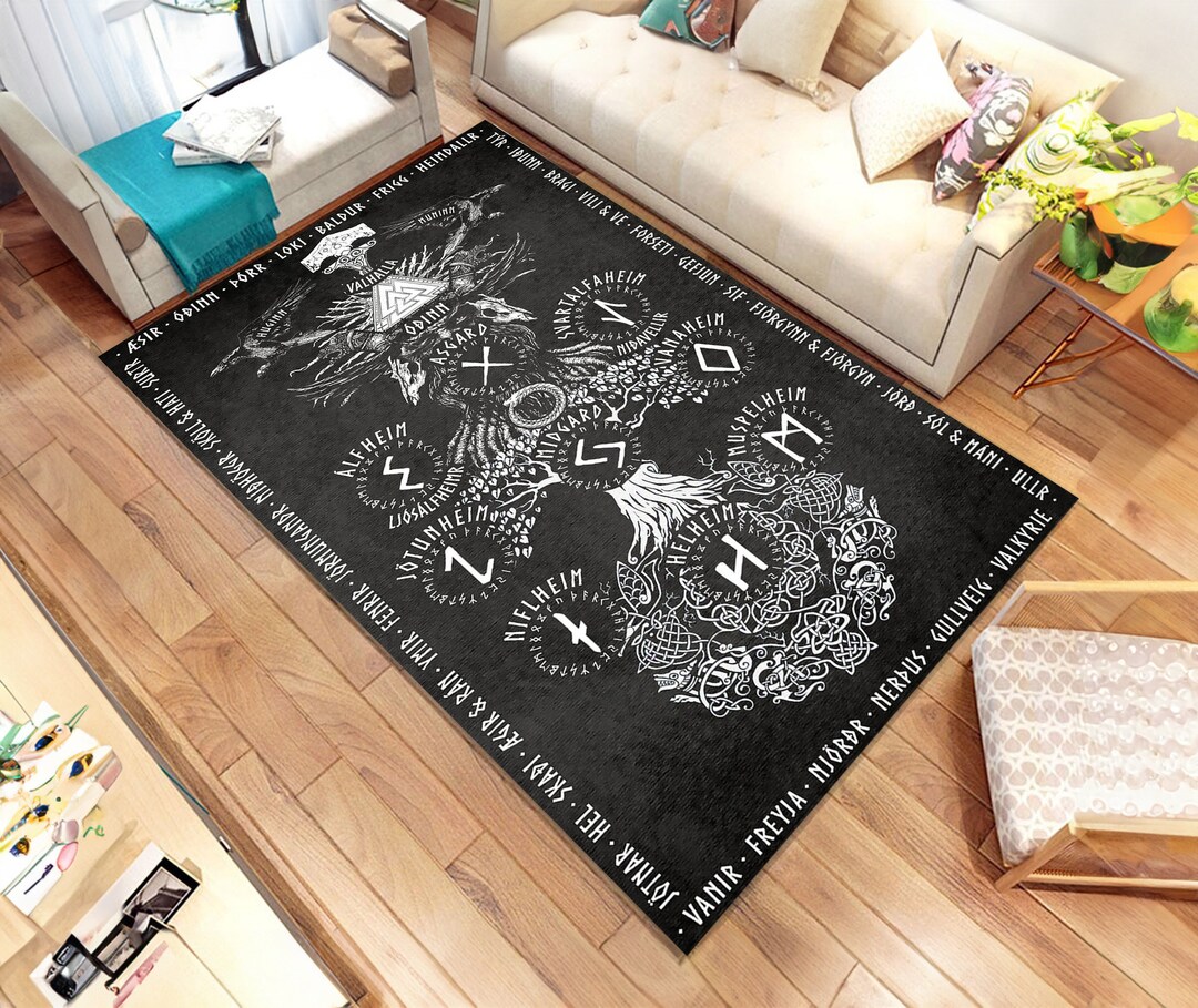 Mythology Rug, Yggdrasil Rug, Norse Mythology Rug, Room Decor,cheap Rug ...