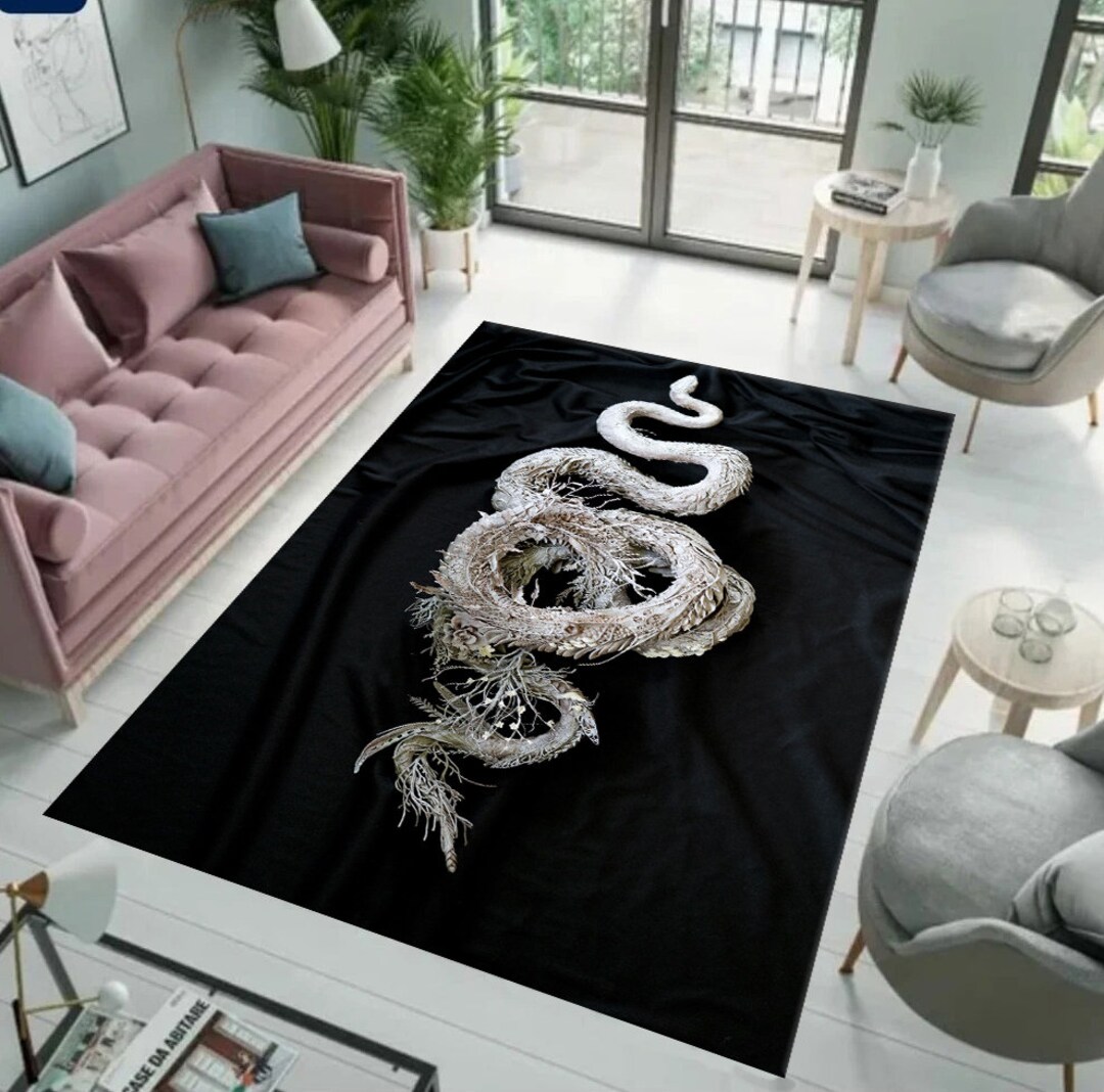 Snake Rug, Plant Theme, Occult Art Design, Animal Themed Rug, Custom ...