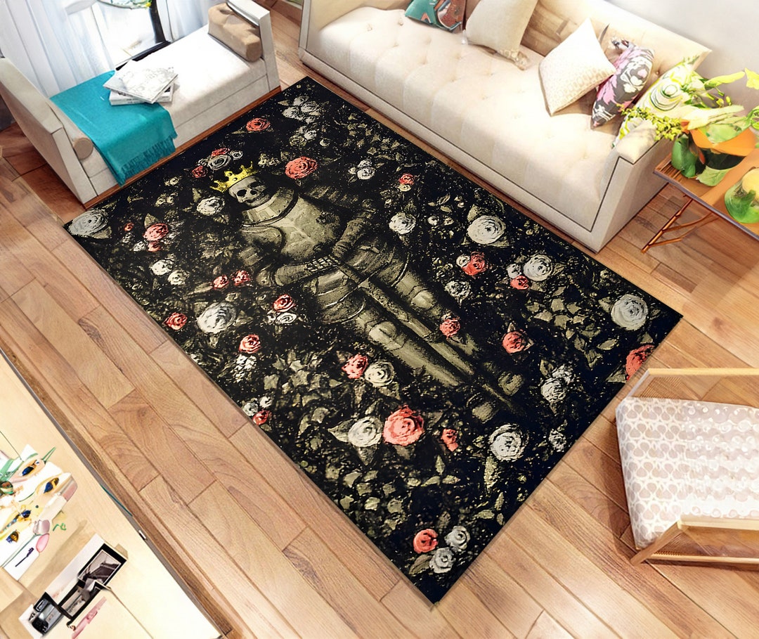 Cemetery Rug, King Themed Rug, Skeleton King, Grave Rug Design ...