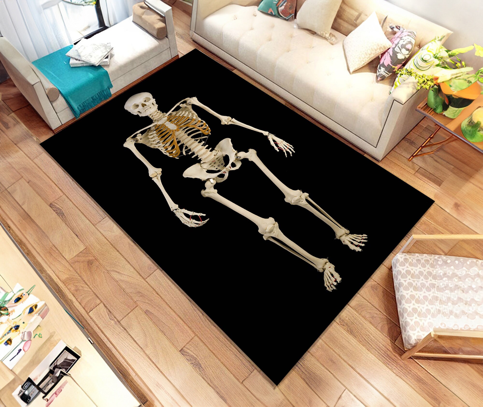 Skeleton Rug Anatomy Rug Human Skeleton Rug Fashion Rug - Etsy