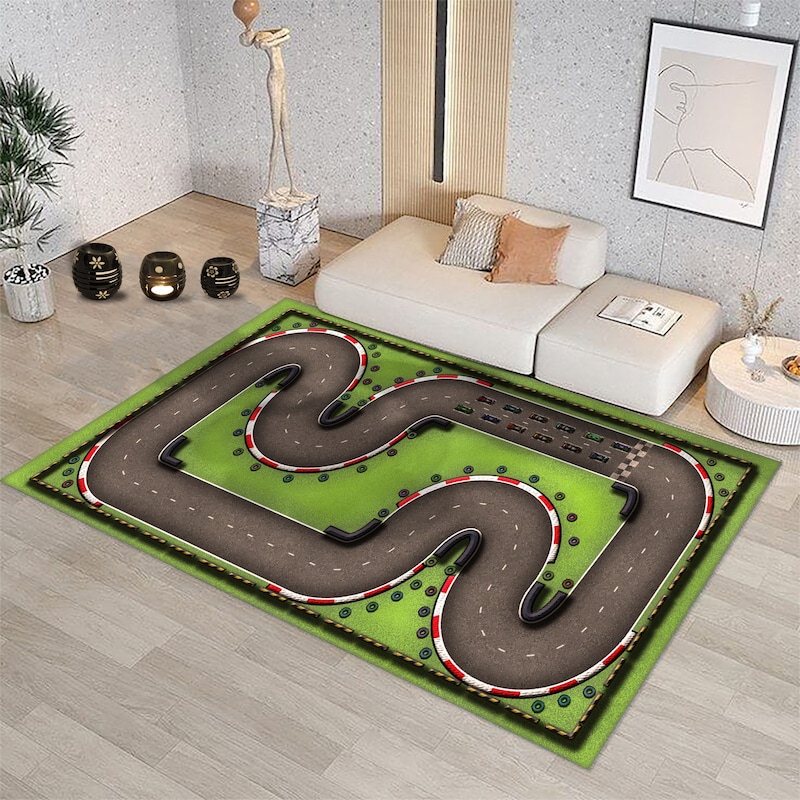 Race Track Rug - Etsy