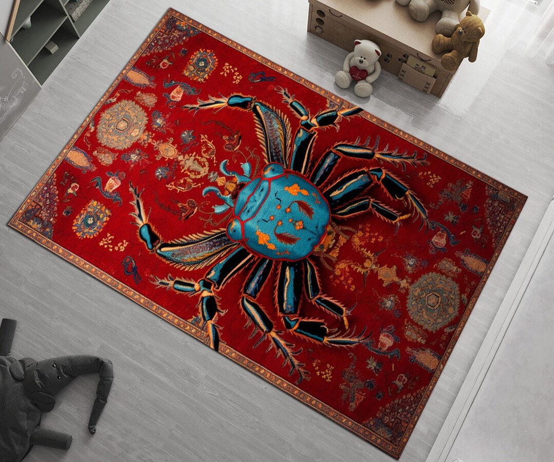 Persian Motifs Rug, Persian Style Rug, Spider Rug, 3D Pattern Rug ...