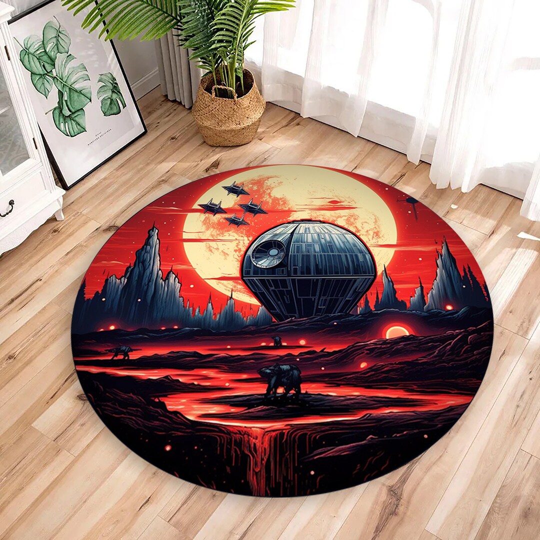 Death Star Rug, Starwars Rug, Star Wars Design Rug, Darth Vader Rug ...