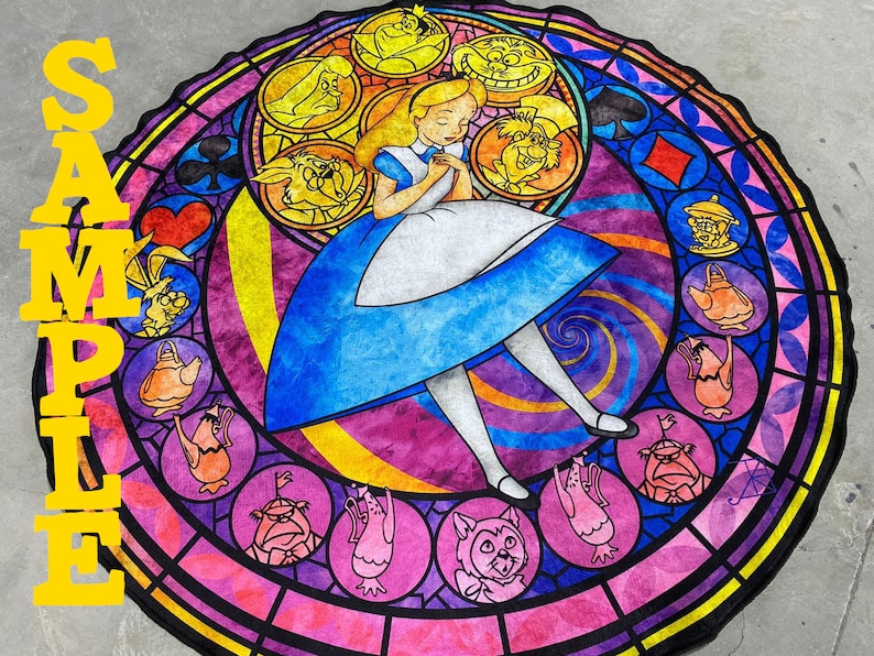 Alice in Wonderland, Alice Rug, White Rabbit Rug, Movies Rug, Movie ...