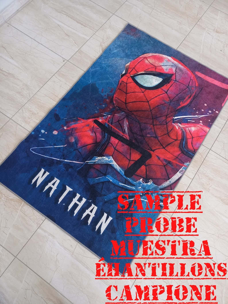 Spiderman Rug, Spider Man Rug, Superhero Rug, Super Hero Rug, Kids Room ...