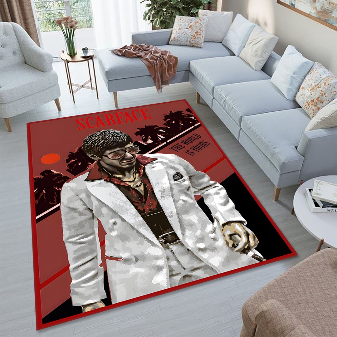 Scarface Rug, Tony Montana Rug, Mafia Rug, Gangster Rug, Lilac Rug ...