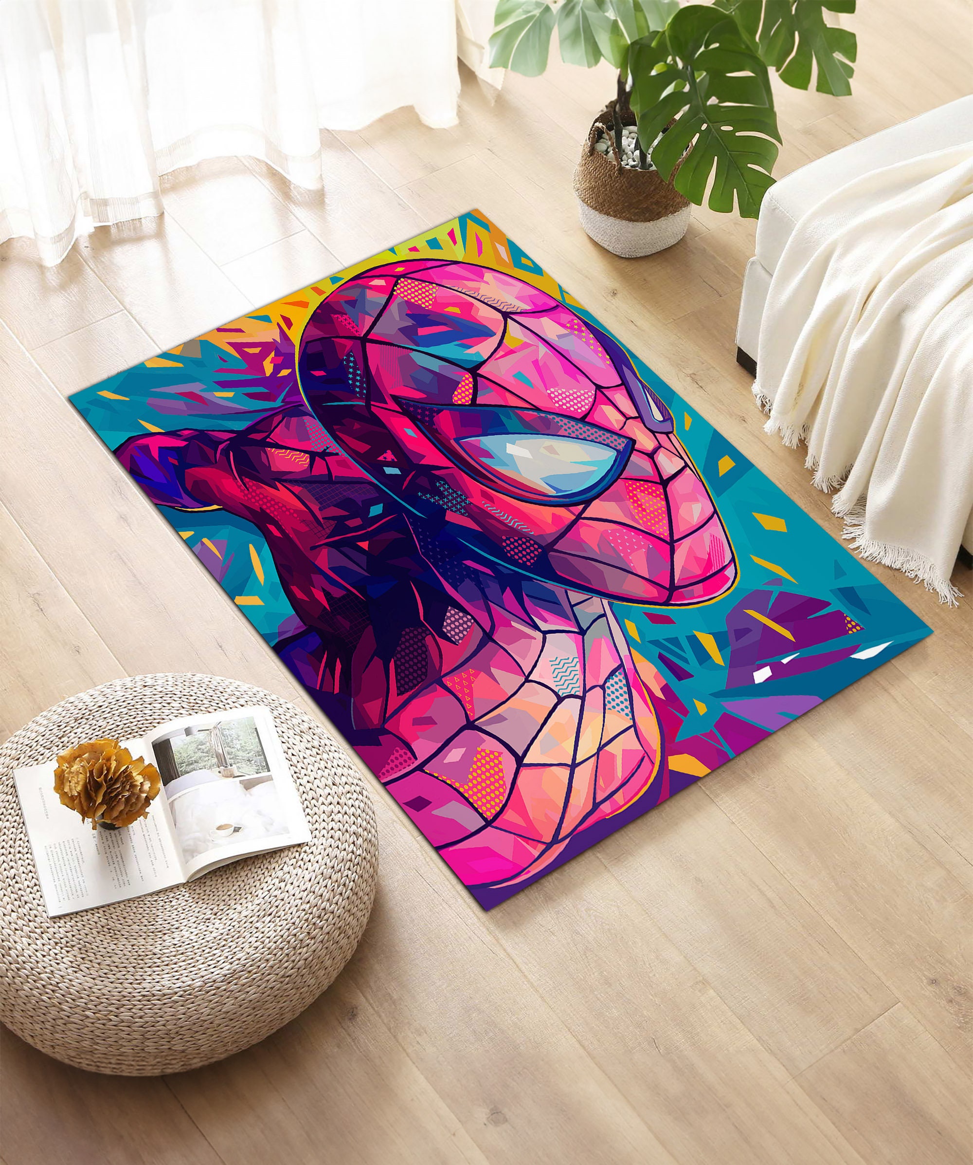 Spiderman Rug, Spider Man Rug, Superhero Rug, Super Hero Rug, Kids Room ...