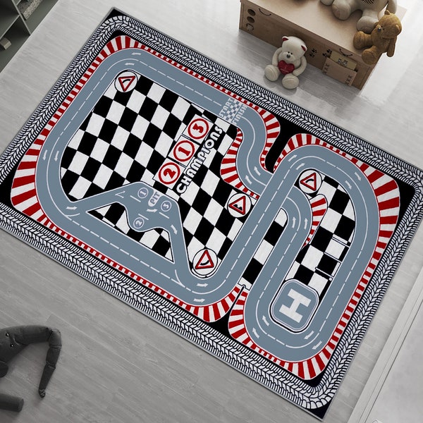Race Track Rug - Etsy
