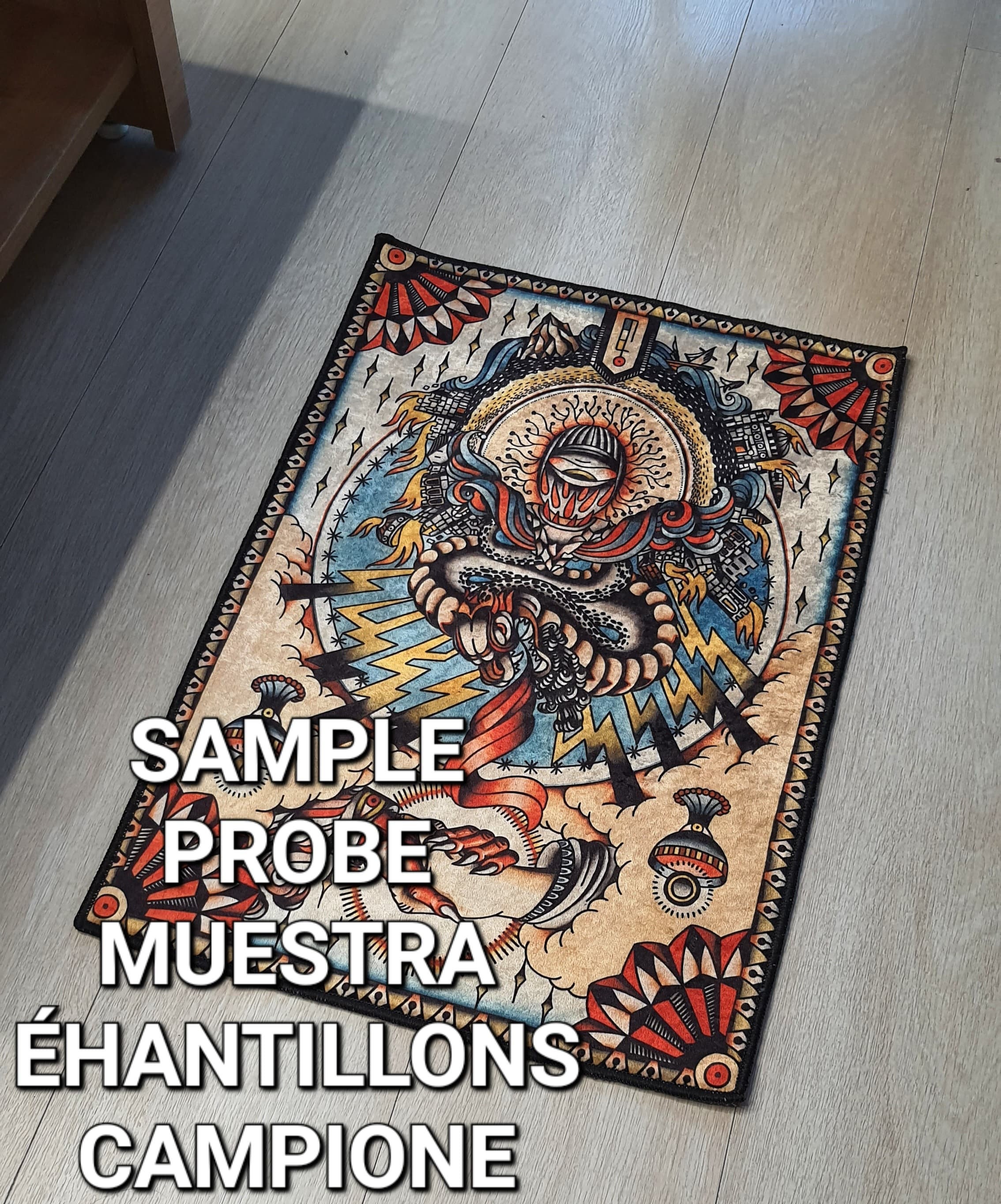 Tattoo Design Rug, American Tattoo Rug, Traditional Tattoo Rug, Old ...