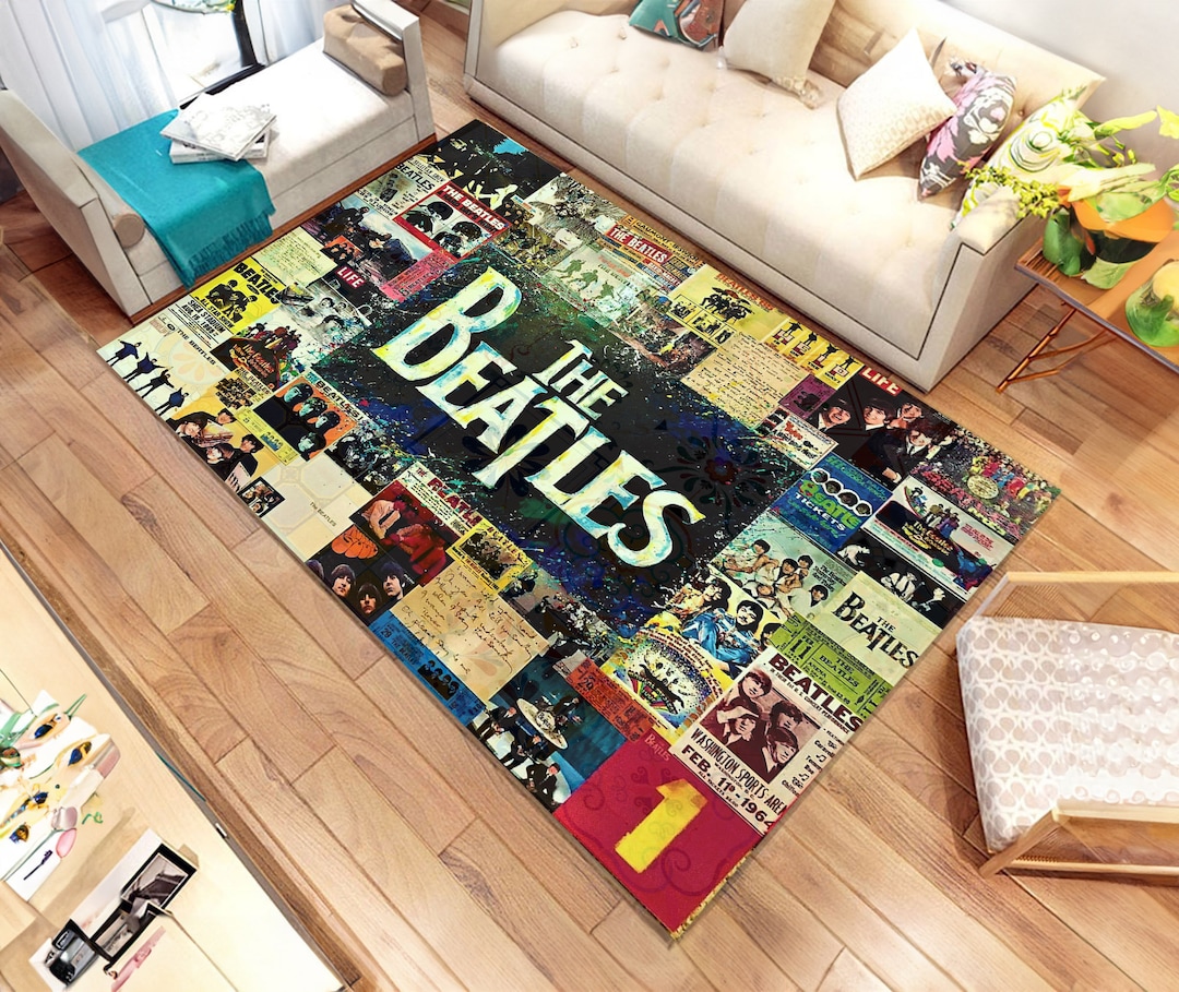 The Beatles Rug, Music Rug, Rock Music Rug, Musician Rug, Musician Gift ...