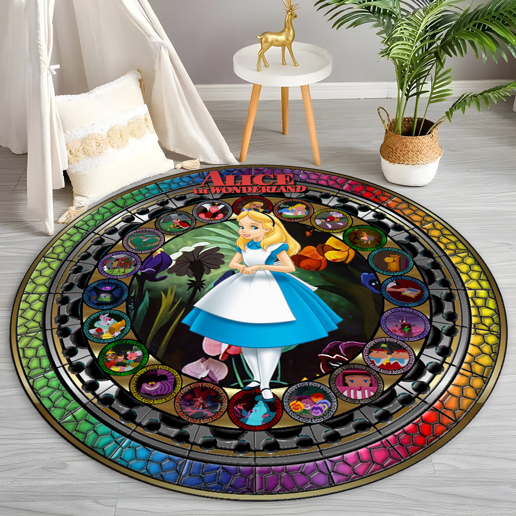 Alice in Wonderland, Alice Rug, White Rabbit Rug, Movies Rug, Movie ...