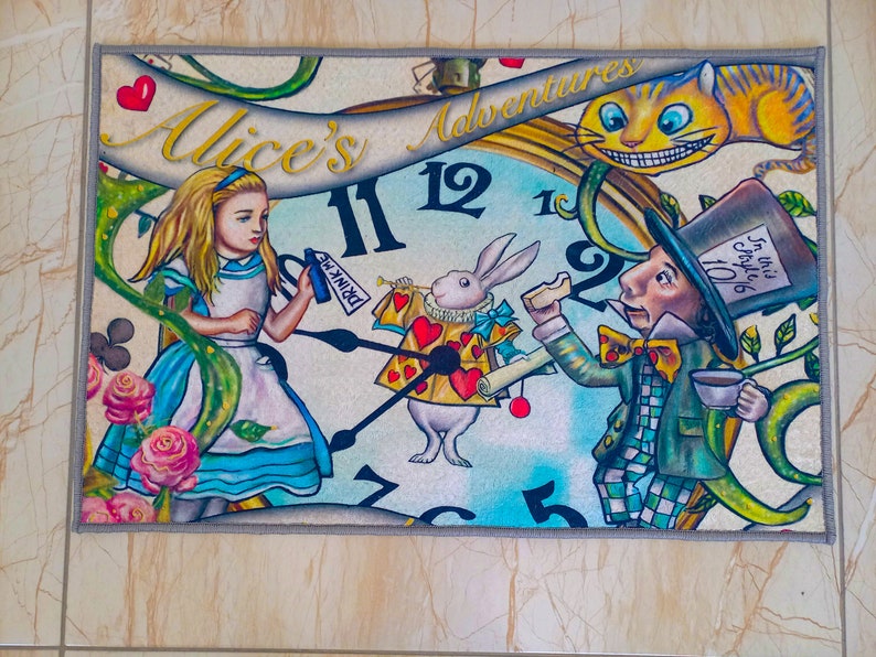 Alice in Wonderland Alice Rug White Rabbit Rug Movies - Etsy