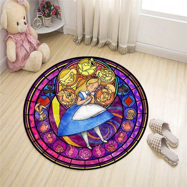 Alice in Wonderland Rug: Cartoon Movie Room Decor - Etsy