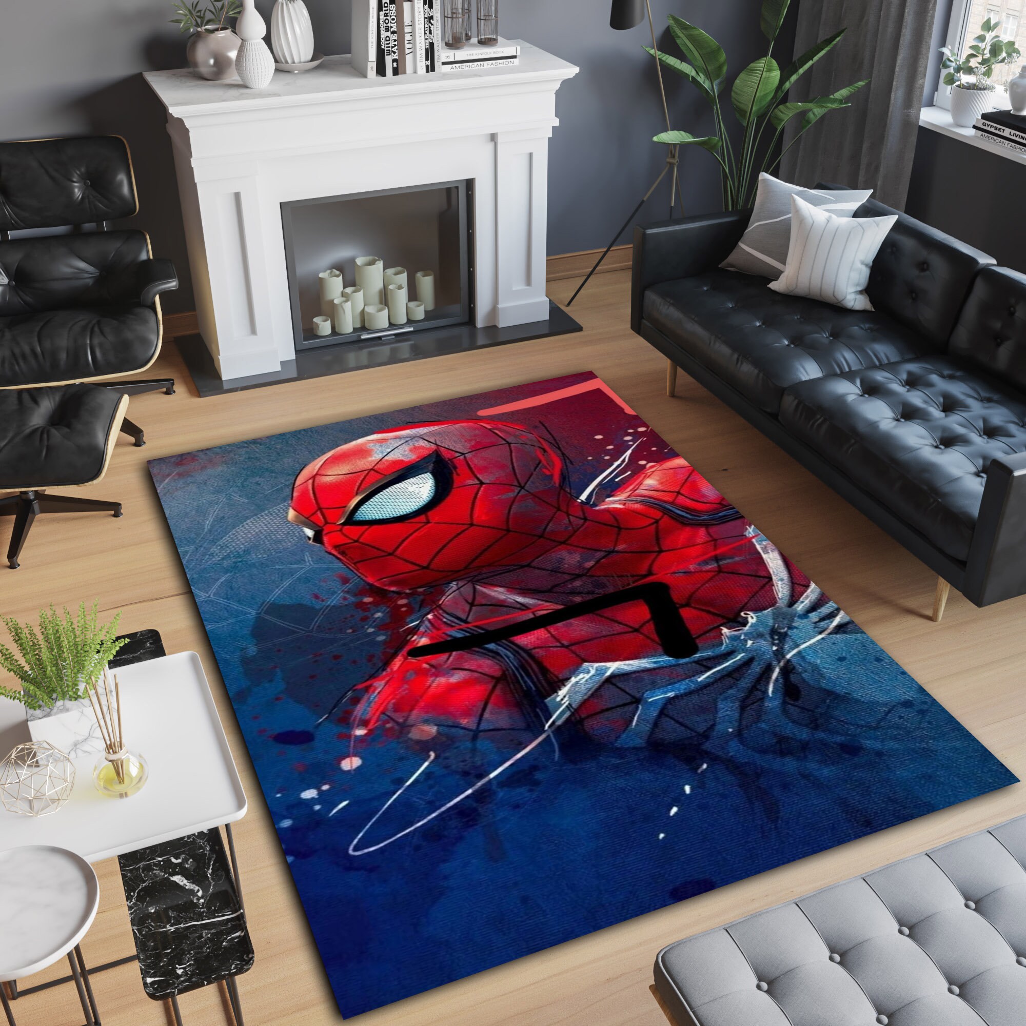 Spiderman Rug, Spider Man Rug, Superhero Rug, Super Hero Rug, Kids Room ...