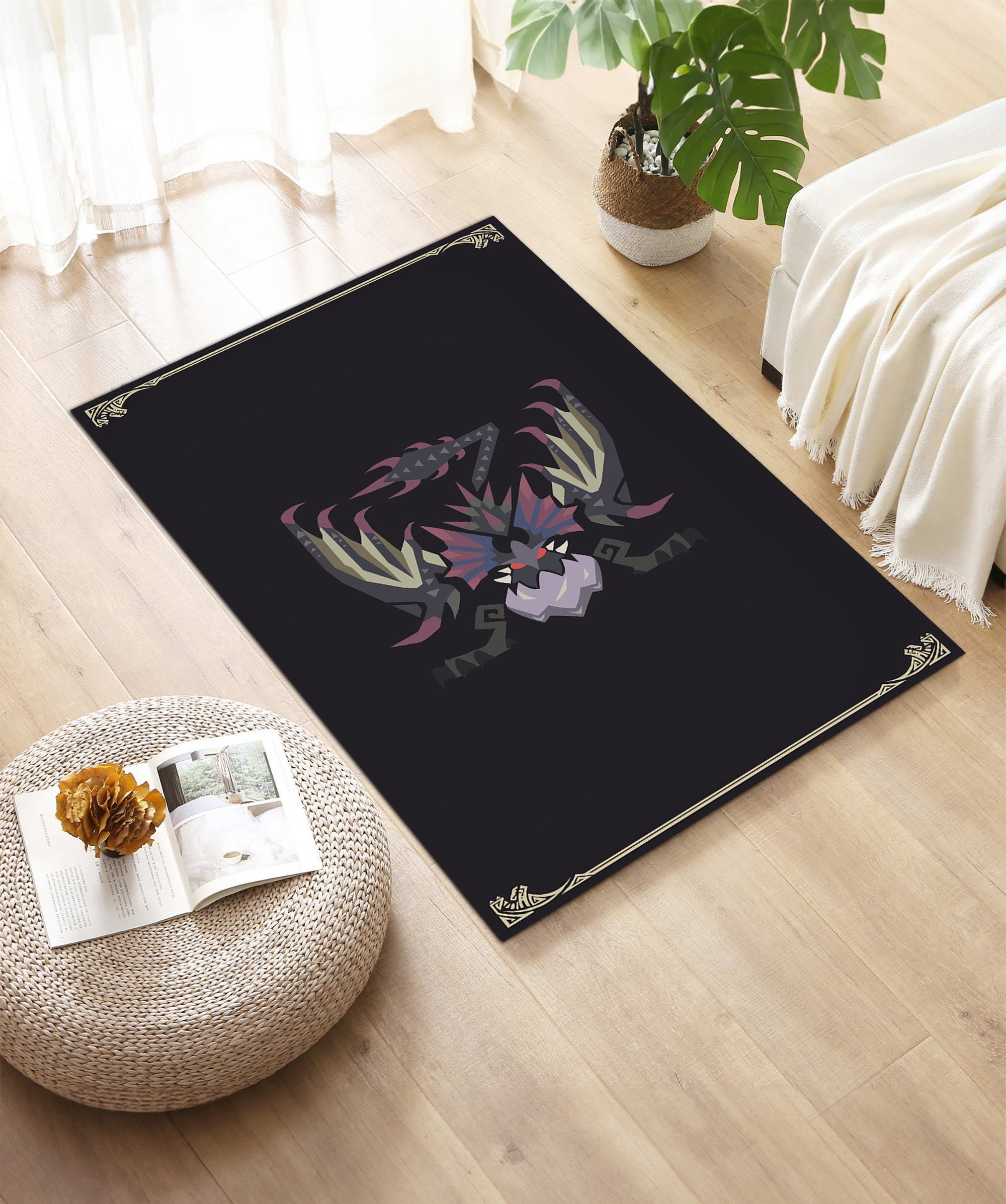 Monster Themed Rug Hunter Themed Rug Anime Rug Design Game - Etsy