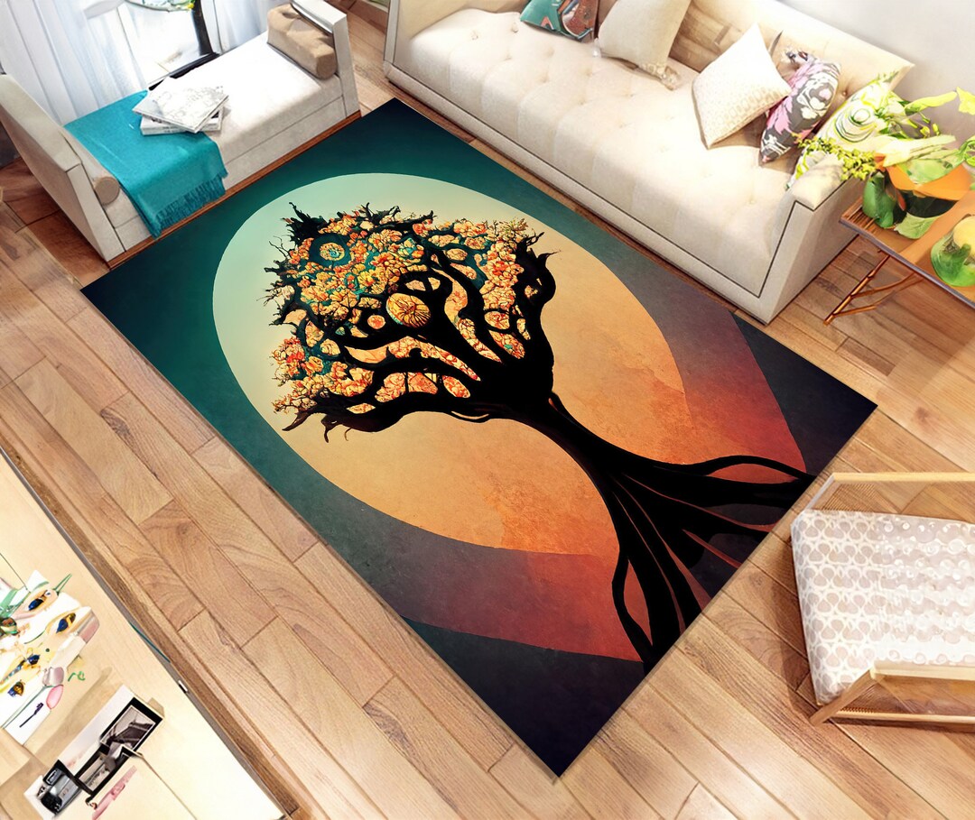 Tree of Life Rug, Yggdrasil Rug, Yggdrasil Tree Design, Custom Rug ...