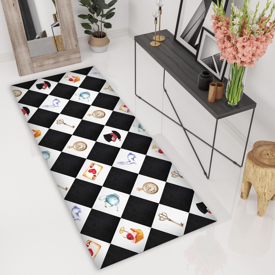 Alice in Wonderland, Alice Rug, White Rabbit Rug,alice Decor,gift for ...