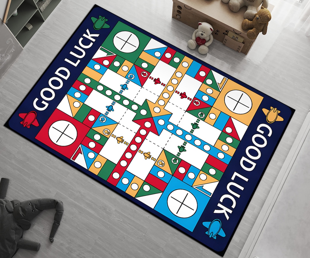 Flight Chess Kids Rug: Ludo Aeroplane Game, Play Mat - Etsy