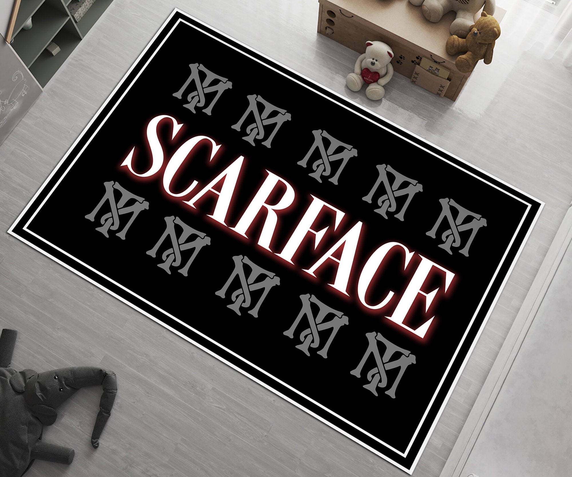 Scarface Rug: Tony Montana Mafia Rug - Lilac Office Decor - Etsy