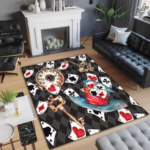 Alice in Wonderland, Alice Rug, White Rabbit Rug, Movies Rug,movie Room ...