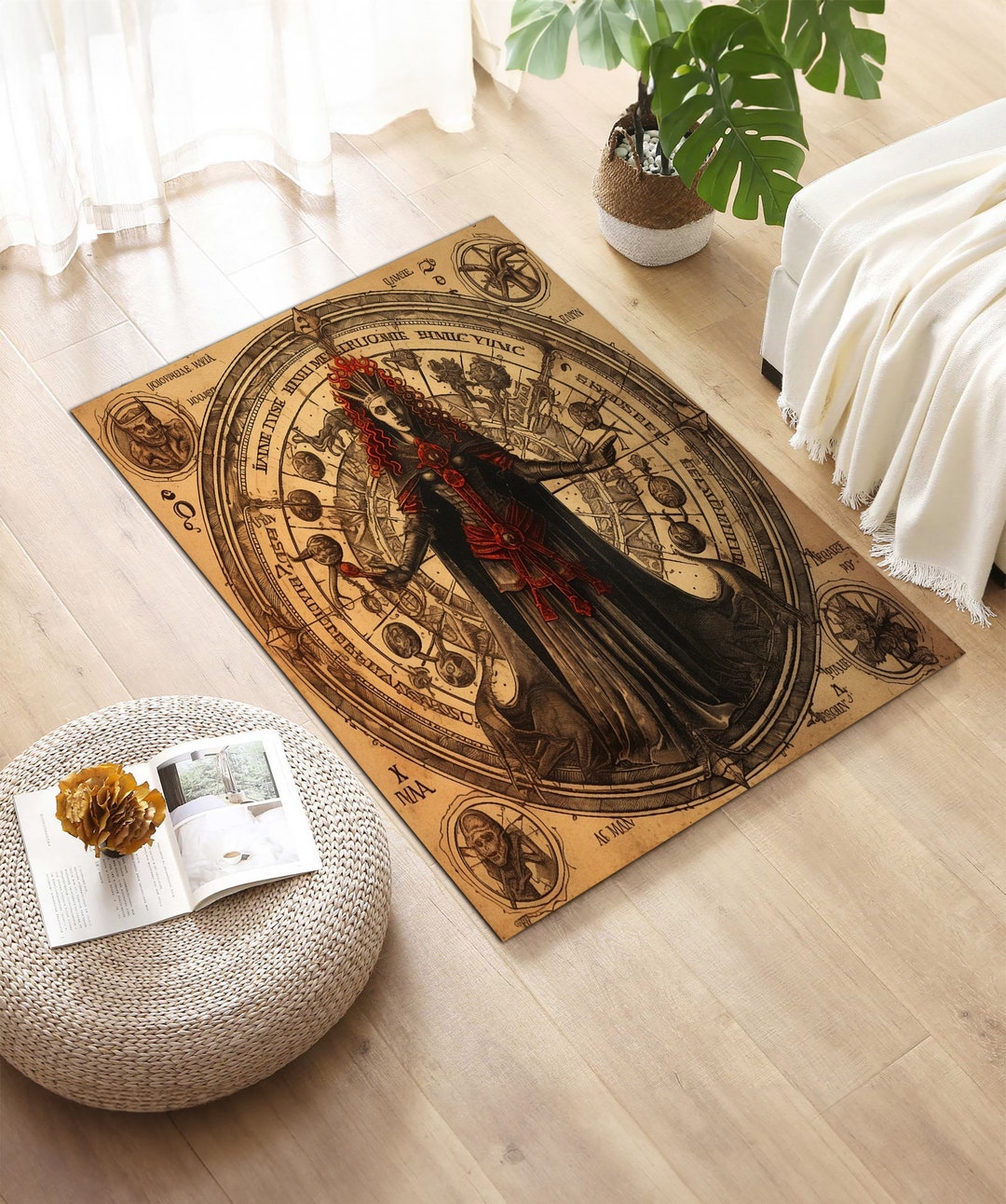 Anicet Rug, Mythology Rug, Witches Rug, Dargons Rug, Medival Themed Rug ...