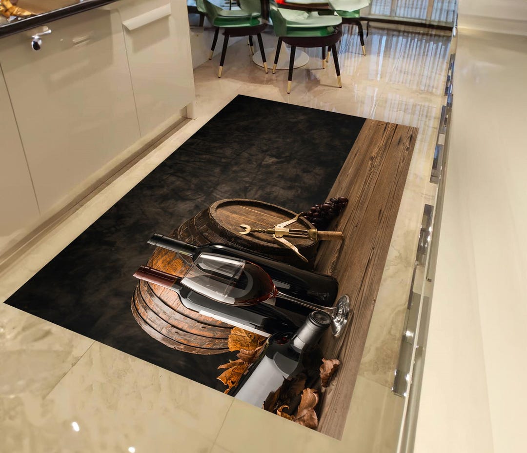 Wine Rug, Whiskey Design Rug, Beer Drink Themed, Alcohol Decor Rug ...