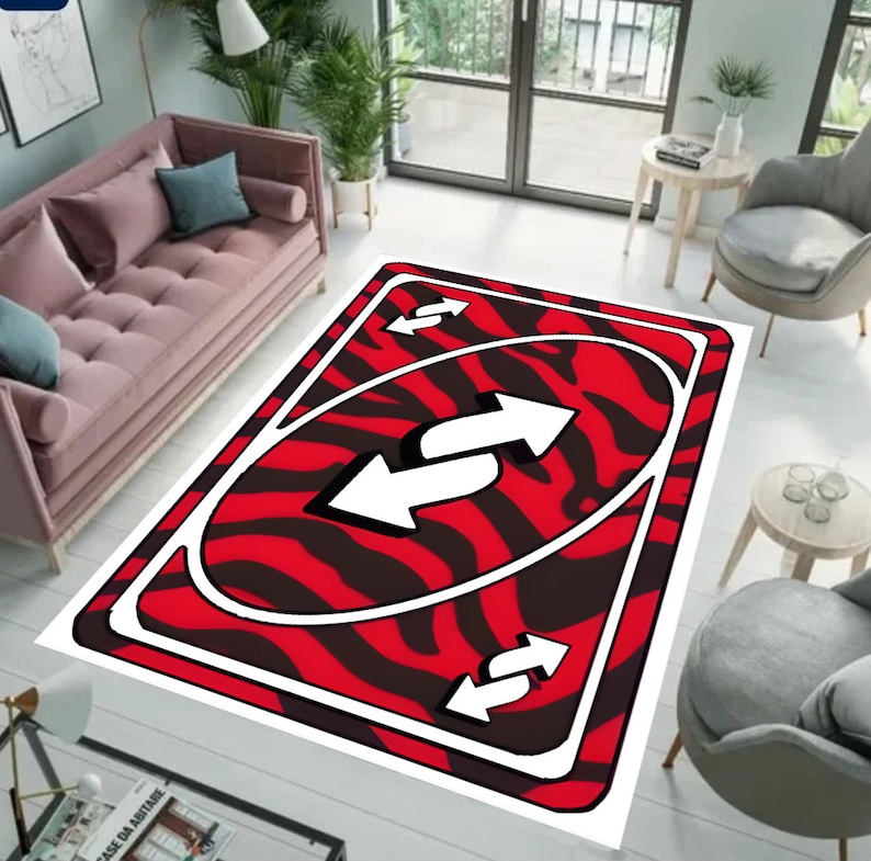 Uno Card Rug, Uno Reverse Rug, Uno Play Card Rug, Room Decor, Custom ...