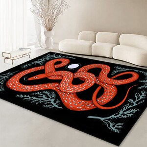 Snake Rug, Snake Pattern Rug, Animal Themed Rug, Fashion Rug, Custom ...