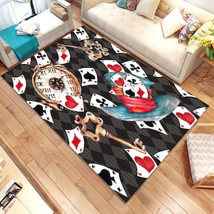 Alice in Wonderland, Alice Rug, White Rabbit Rug, Movies Rug,movie Room ...