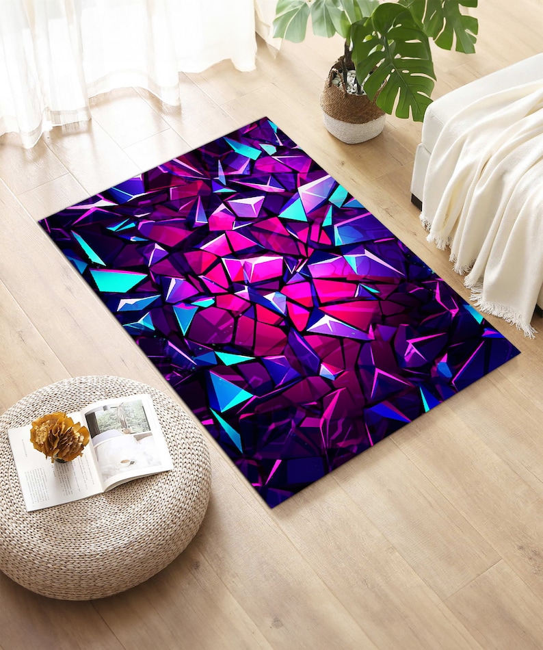 Gaming Rug Neon Rug Gamer Room Decor 3D Rug Colorful Rug - Etsy