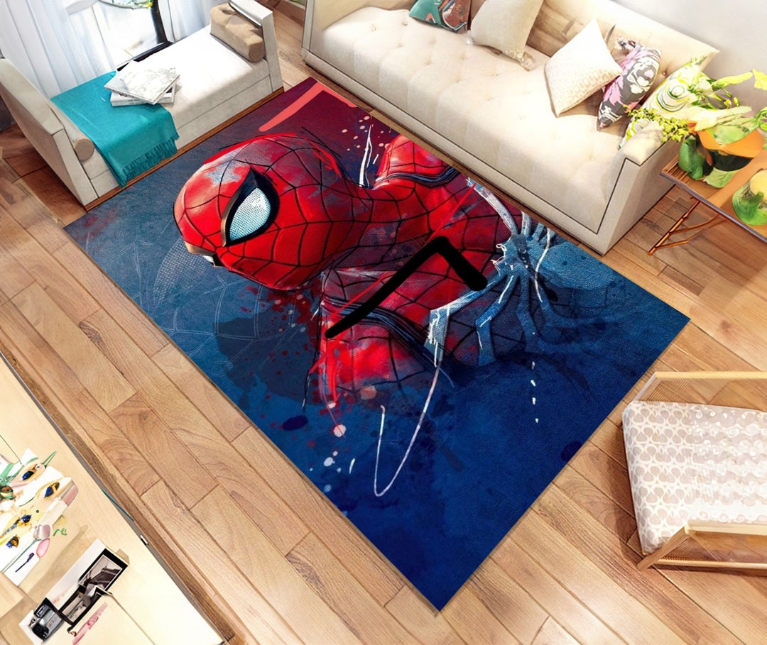 Spiderman Rug, Spider Man Rug, Superhero Rug, Super Hero Rug, Kids Room ...