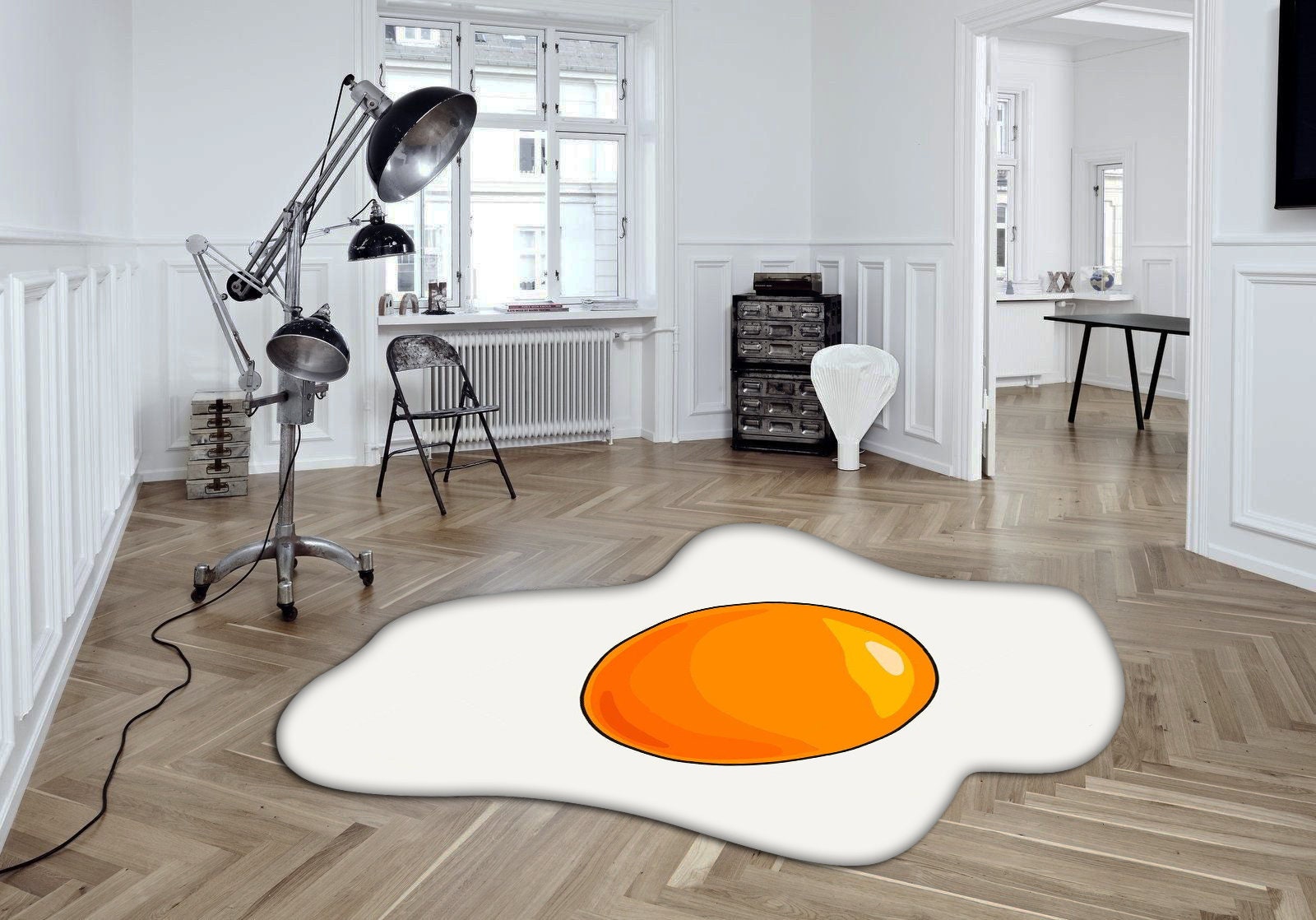 Fried Egg Rug Egg Themed Rug Sunny Side up Egg Rug Abstract - Etsy