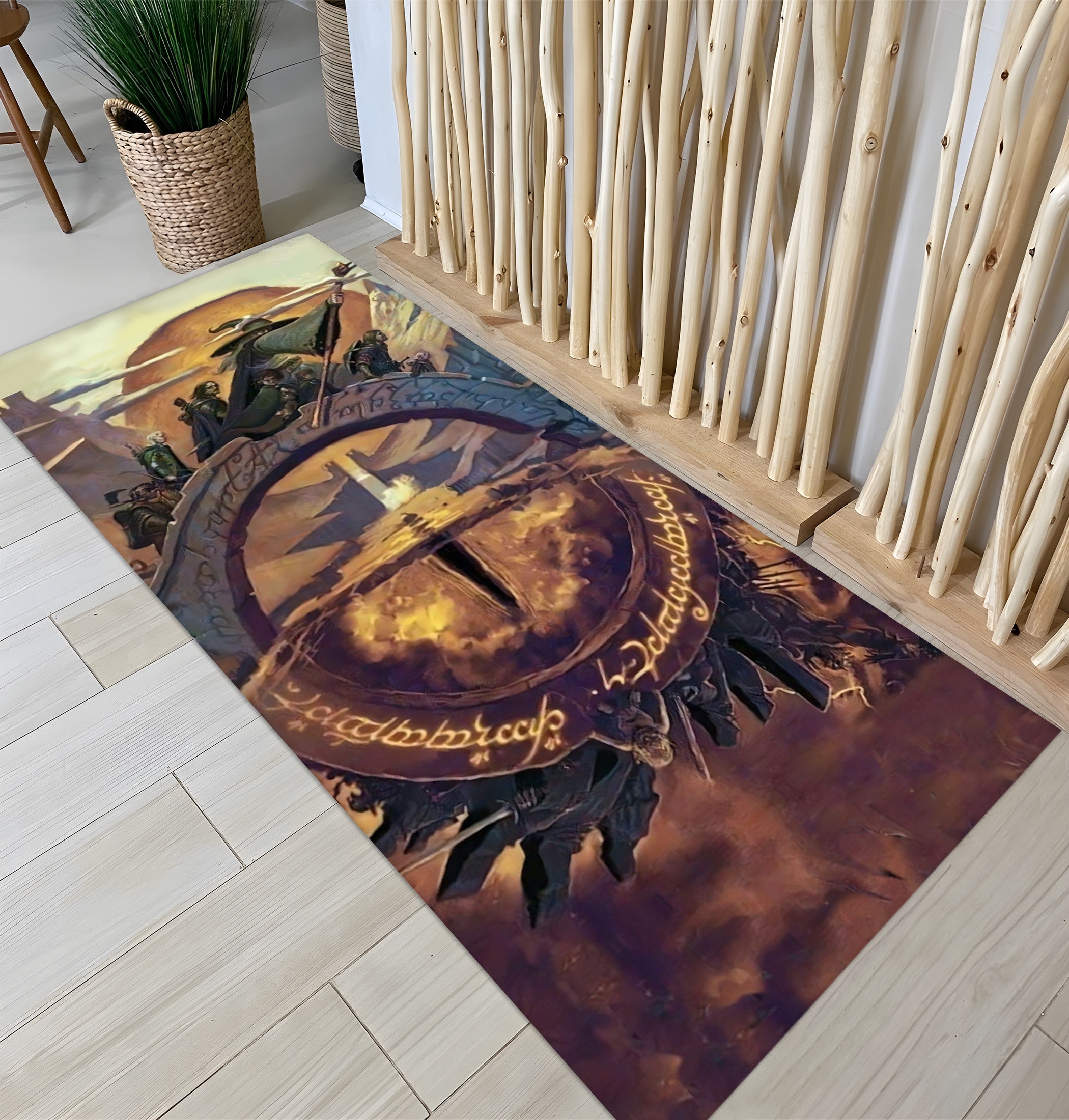 Lord of the Rings Rug, Lord of Rings Gift, Movie Room Decor, Custom Rug ...