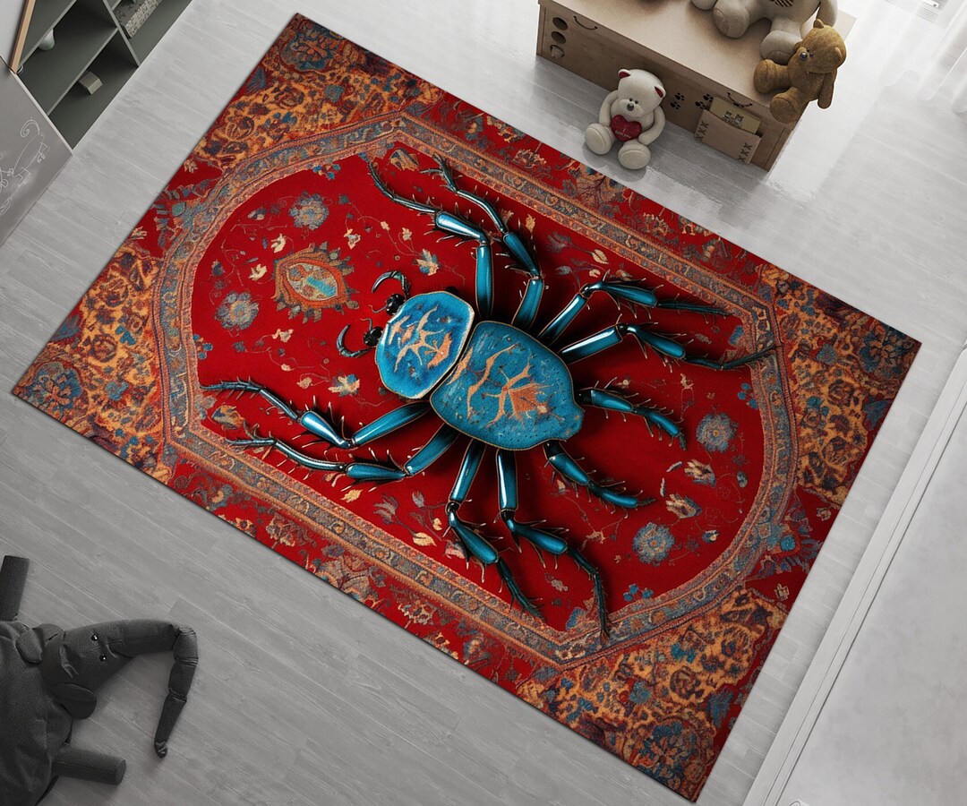 Persian Motifs Rug, Persian Style Rug, Spider Rug, 3D Pattern Rug ...