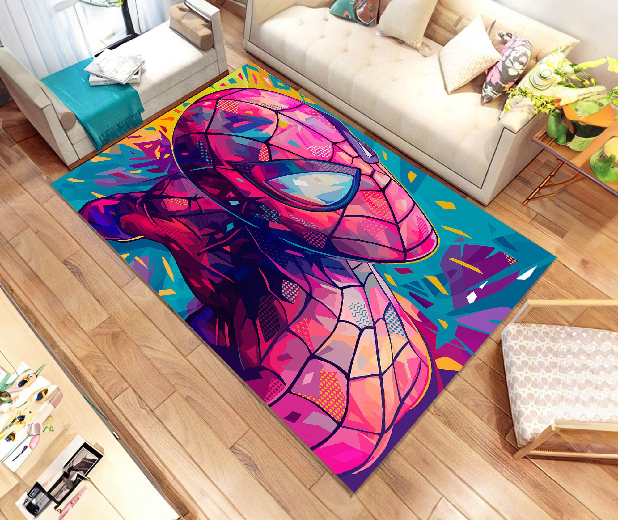 Spiderman Rug, Spider Man Rug, Superhero Rug, Super Hero Rug, Kids Room ...