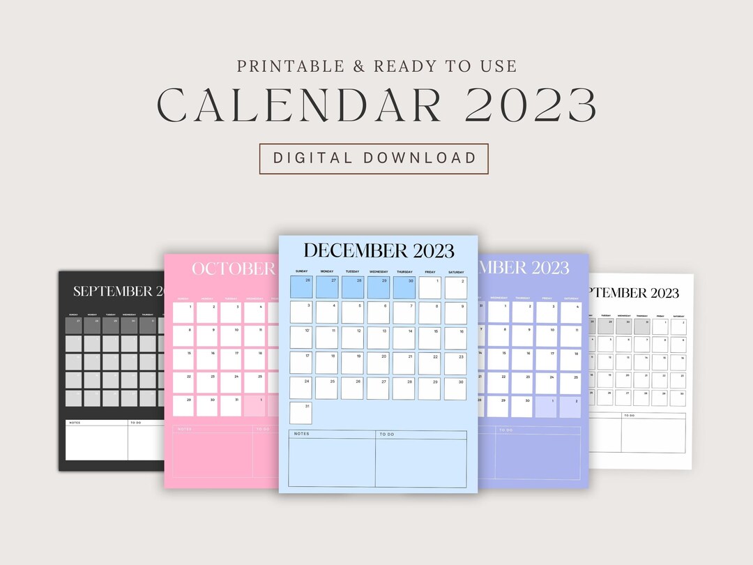 2023 Printable and Digital Calendar - Etsy