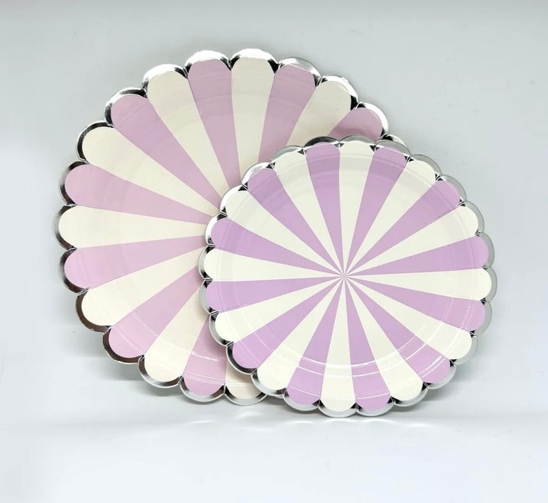 Purple Lilac Paper Plate and Cup for Birthday, Birthday Plate, 8 Pack ...