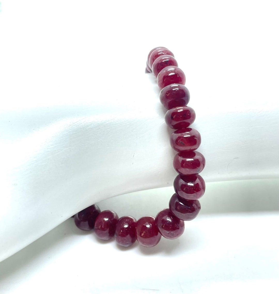 Aaa+natural Ruby Bracelet, Dainty Genuine Red Ruby Delicate Bracelet, 7 ...