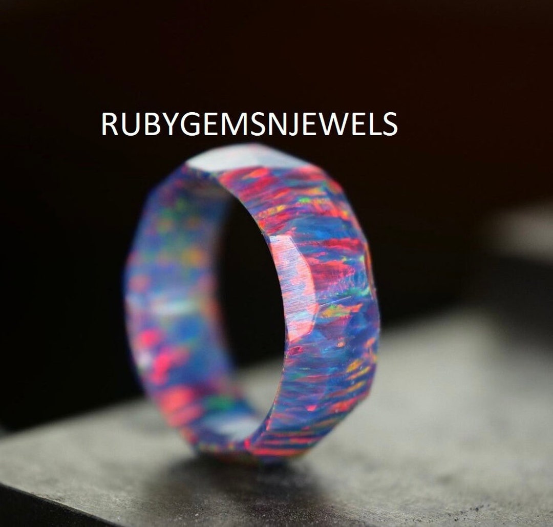 Aaa+black Solid Opal Ring, Handmade Bello Opal Ring, ( Exclusive Item ...