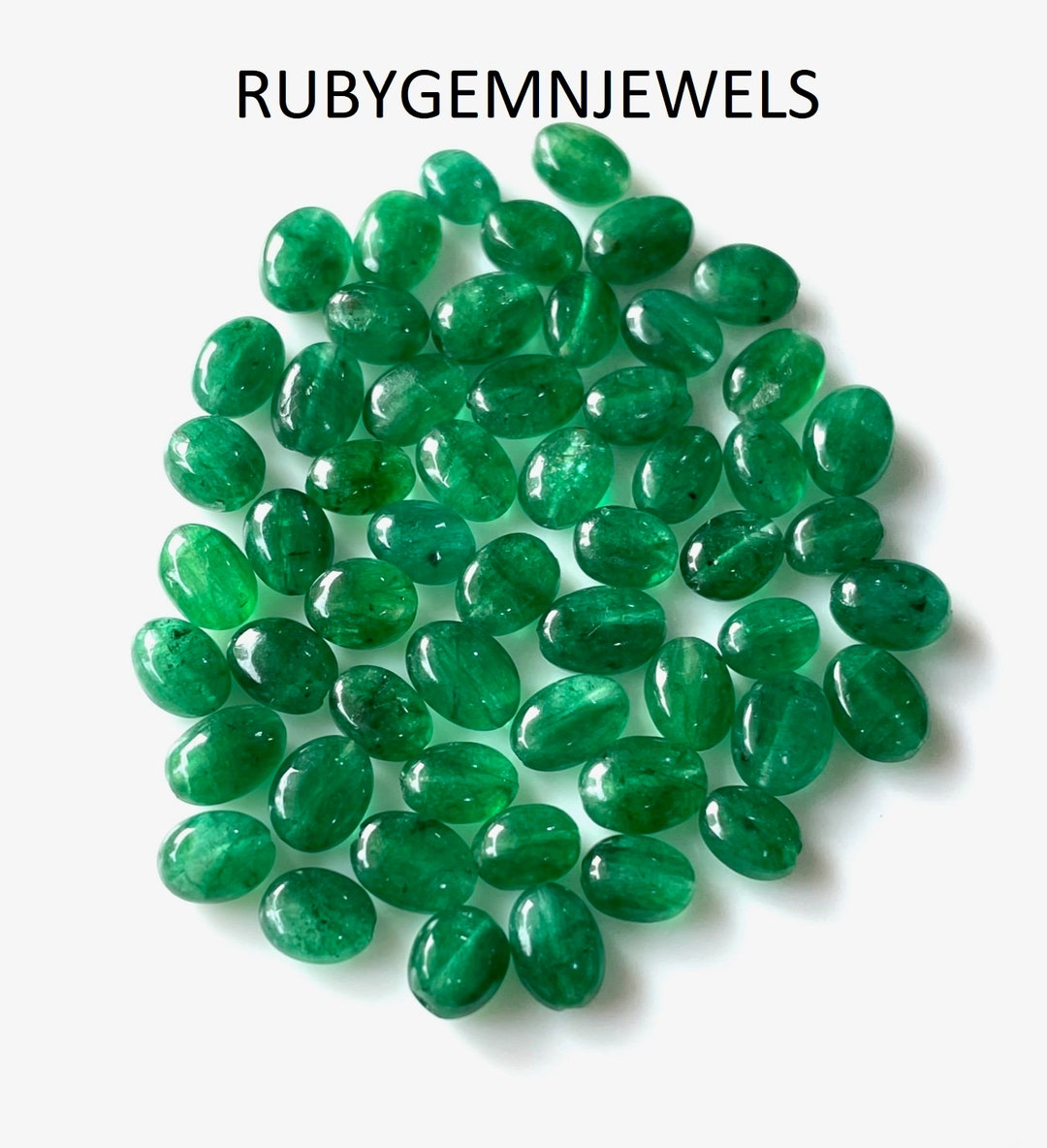 Aaa+natural Zambian Emerald Loose Beads, 8-10MM Smooth Emerald Beads ...