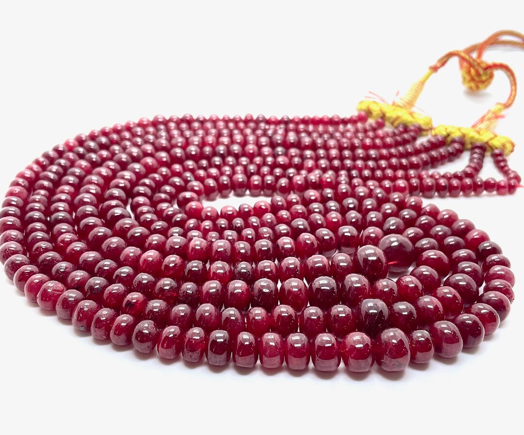 A+natural Genuine Ruby Beads, Ruby Faceted Beads,smooth Ruby Beads ...