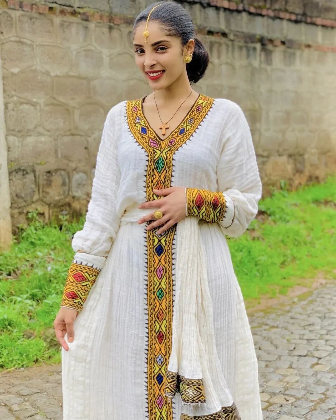 Simple Yellow Design Habesha Kemis Habesha Libs Design - Etsy