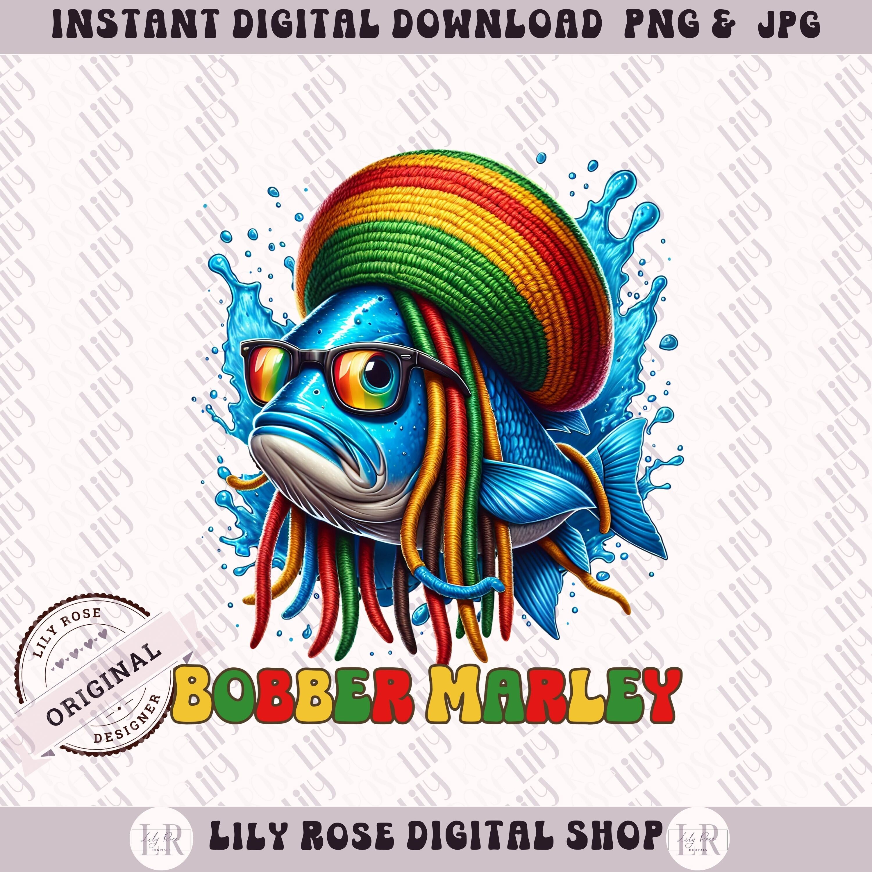 Funny Reggae Fish Png, Reggae Png, Bobber Marley Png,fish Sublimation ...