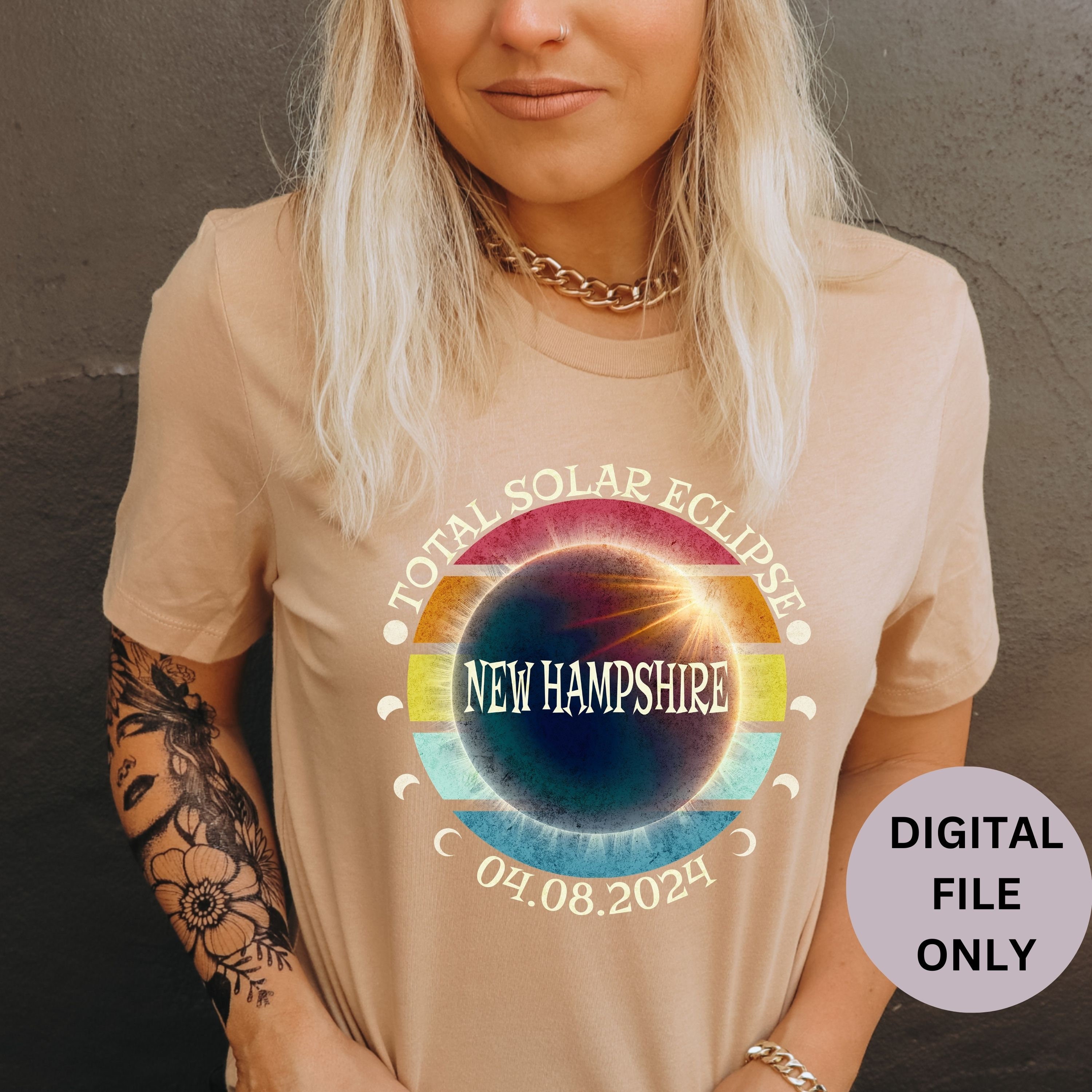 New Hampshire Total Solar Eclipse April 8th 2024 Digital Download,north ...