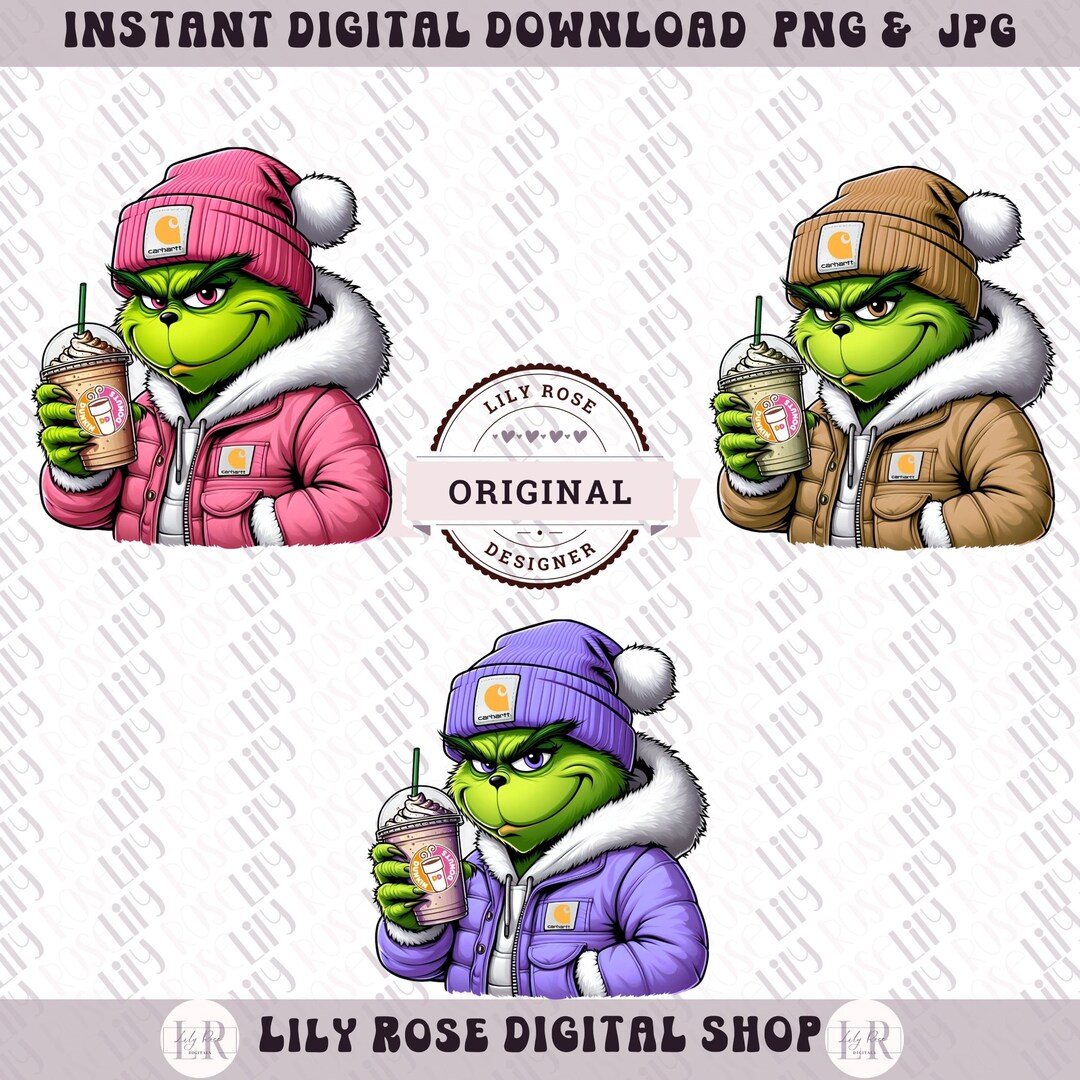 Mean Green Guy Digital Download,coffee Png,coffee Sublimation Design ...