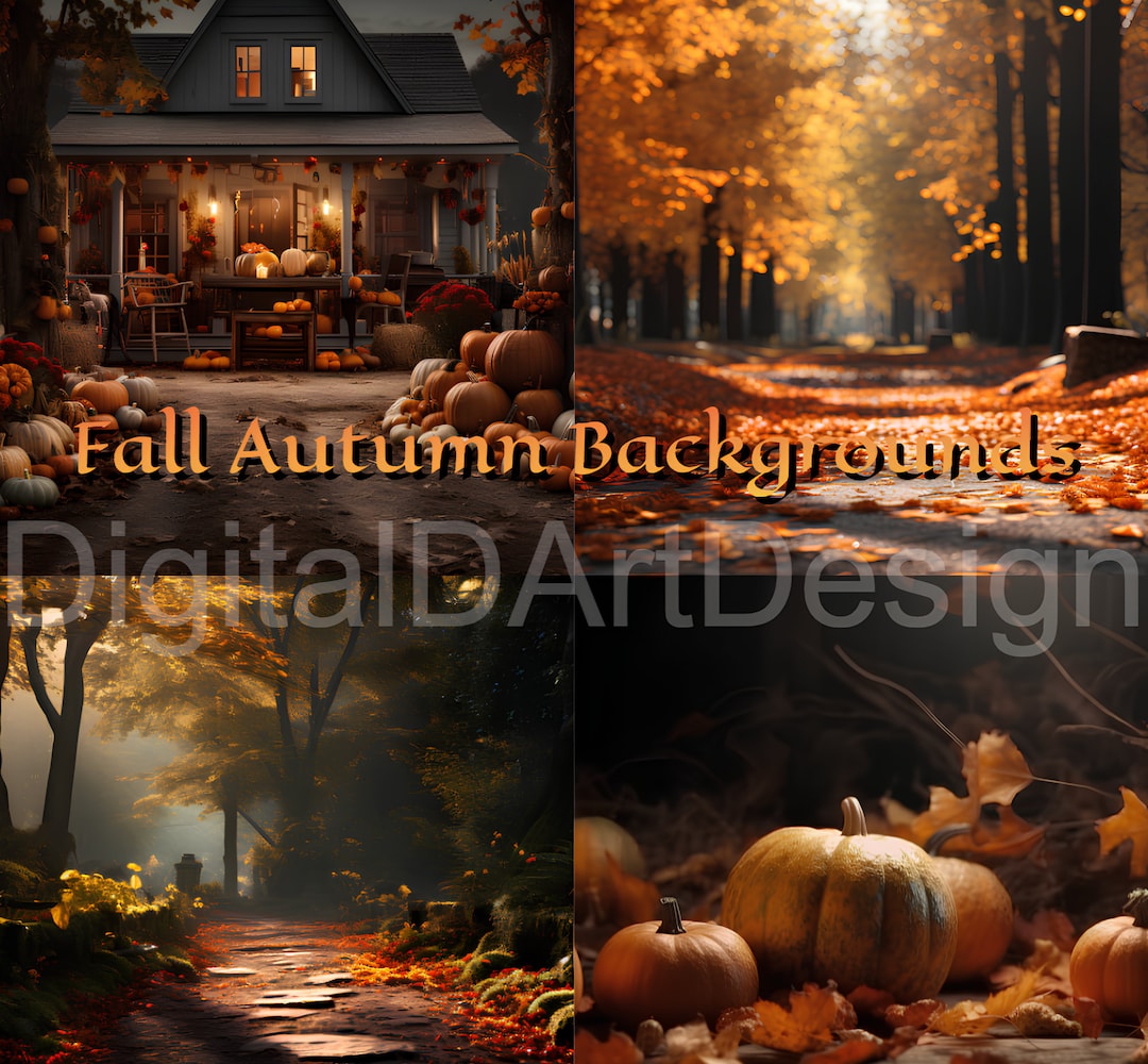 Fall Autumn Digital Background. Fall Digital Backdrop for - Etsy