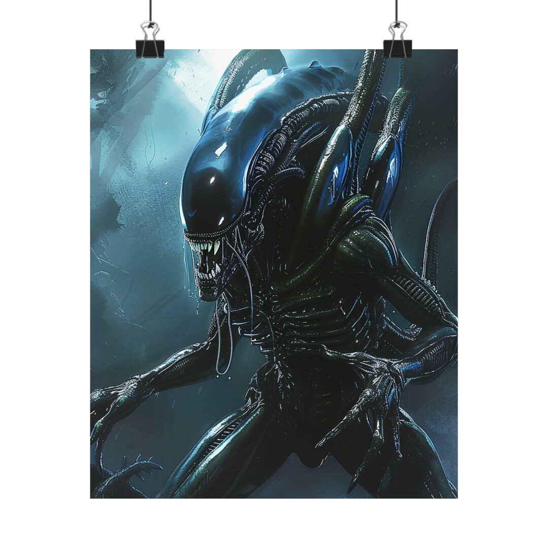 Alien Xenomorph Print Digital Art Wall Art Movie Art - Etsy