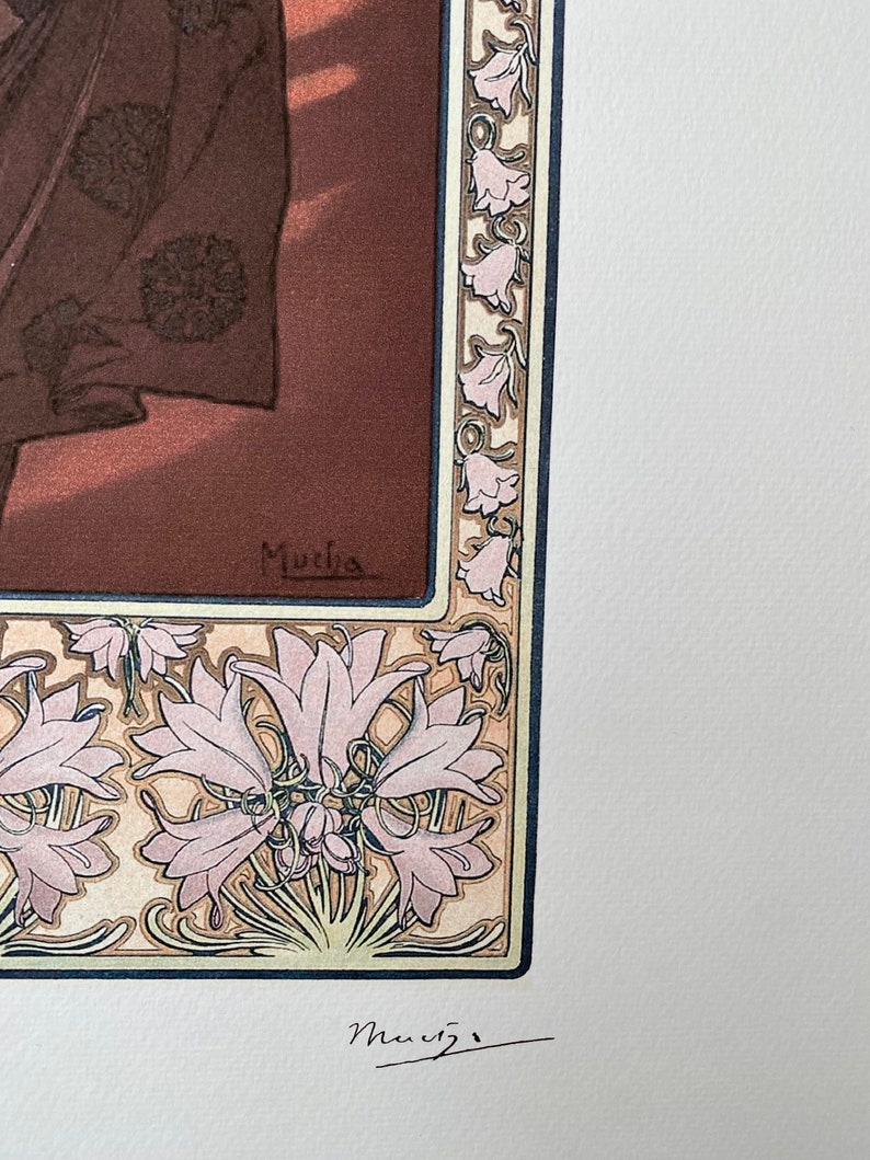 Alfons Mucha Lithography Certificate Signed Top Wall - Etsy