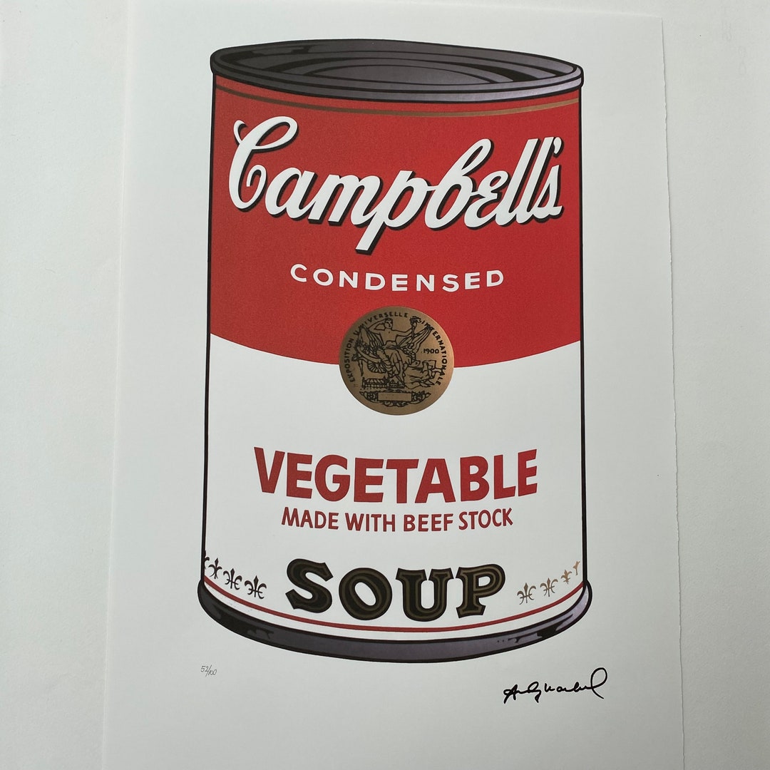 Andy Warhol Signed Campbell's Soup Cans Certificate - Etsy